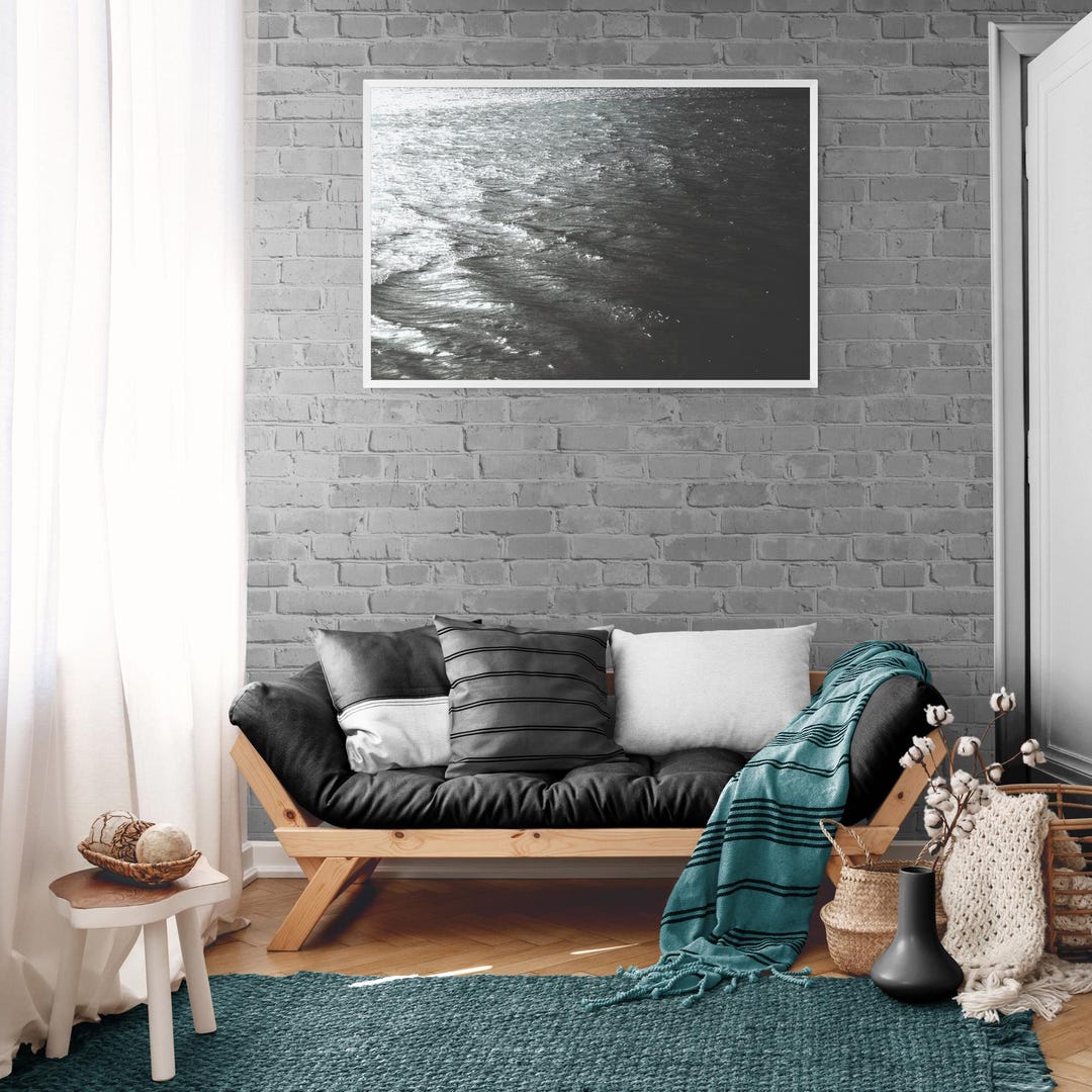 Choppy Water Landscape Printable Wall Art, Windswept Seascape on the ...