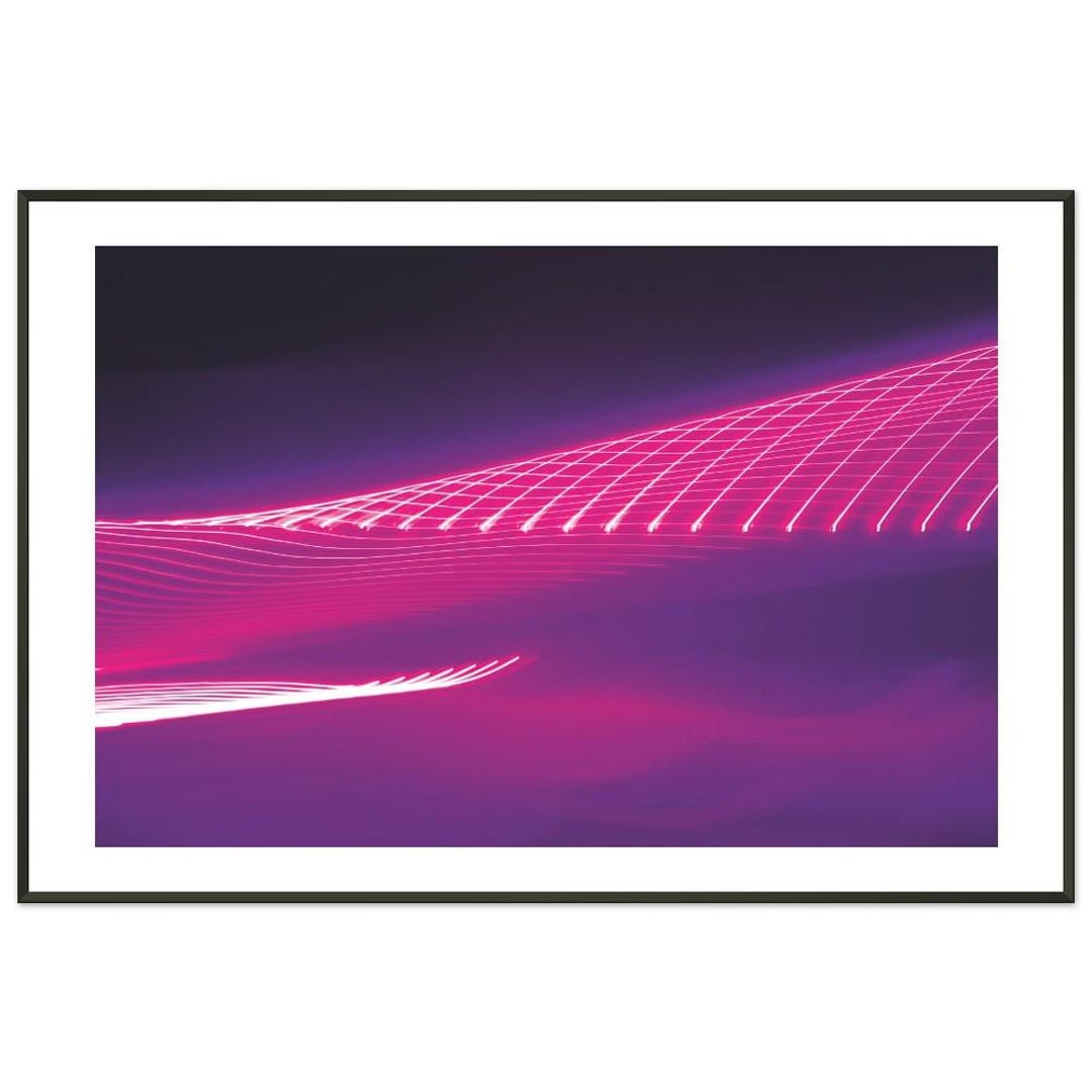 Neon Pink Abstract Light Trail Pattern 90x60 Cm / 36x24 Premium Matte ...