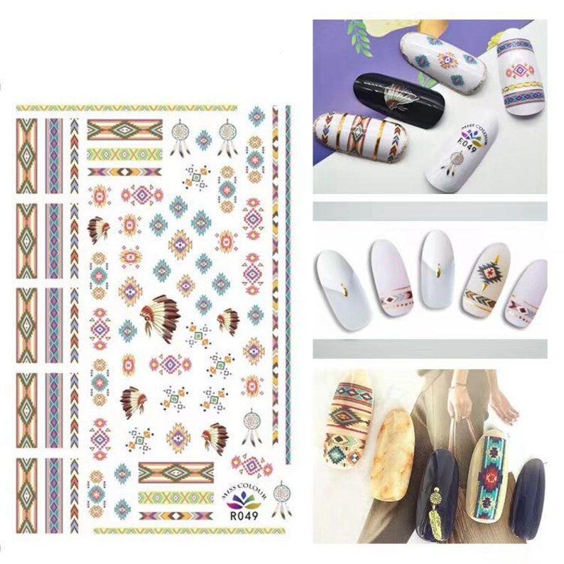 Tribal Native Culture Nail Art Stickers Native American Symbols Tribe ...