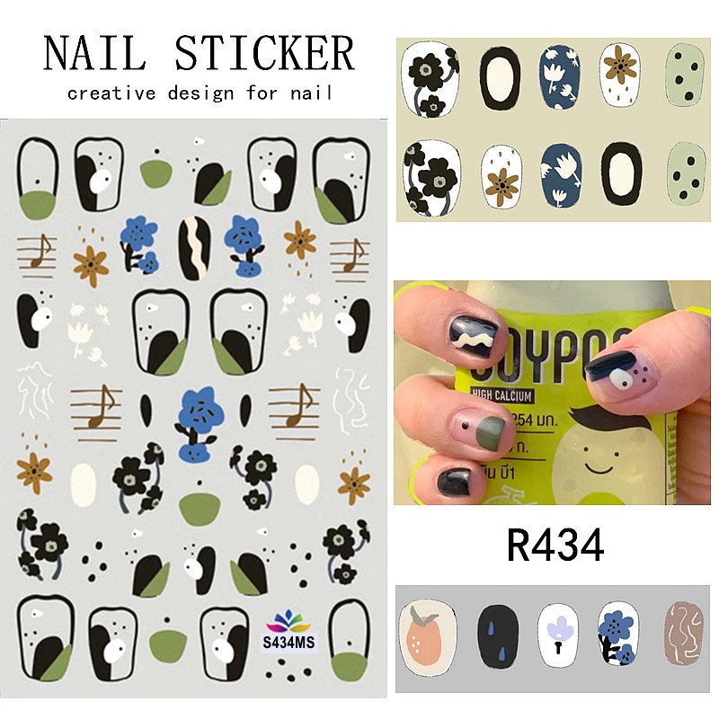 Farm Cat Goose Eggs Garden Nail Art Stickers Pastel Pink Fruit Rainbow ...