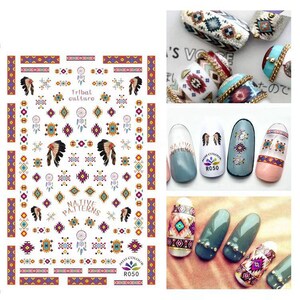 Tribal Native Culture Nail Art Stickers Native American Symbols Tribe ...