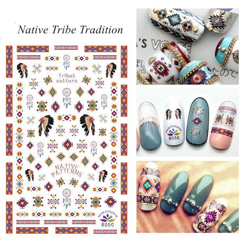 Tribal Native Culture Nail Art Stickers Native American Symbols Tribe ...