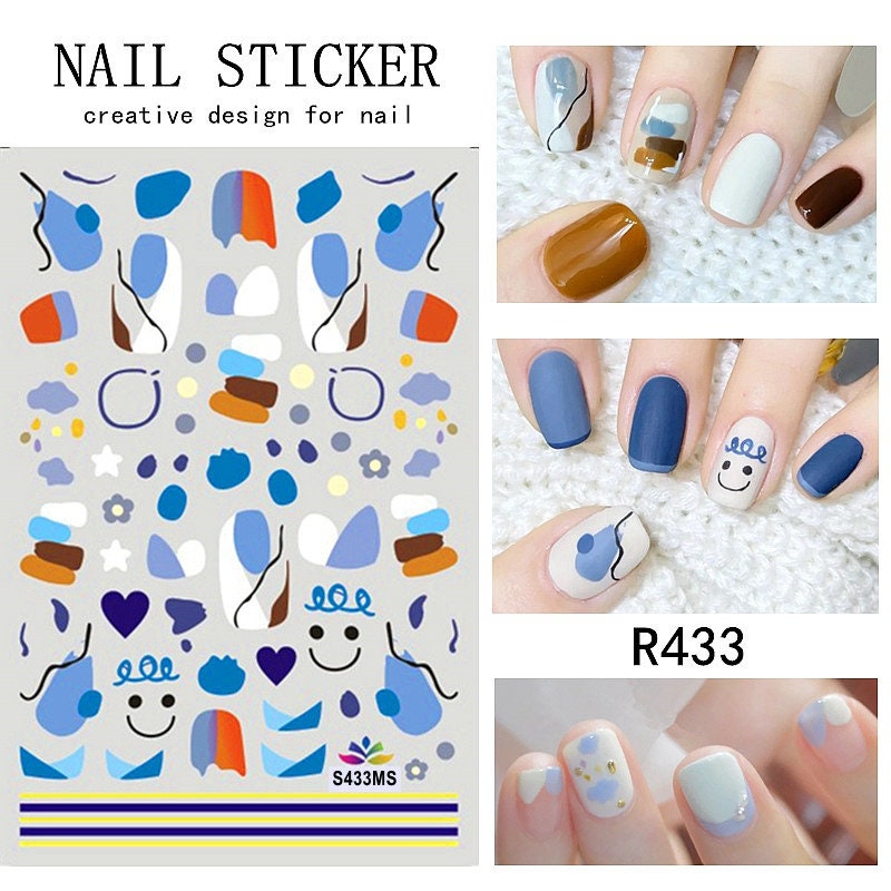 Farm Cat Goose Eggs Garden Nail Art Stickers Pastel Pink Fruit Rainbow ...