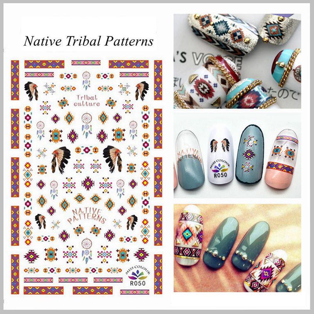 Tribal Culture Bohemian Nail Art Stickers Native American Symbols ...