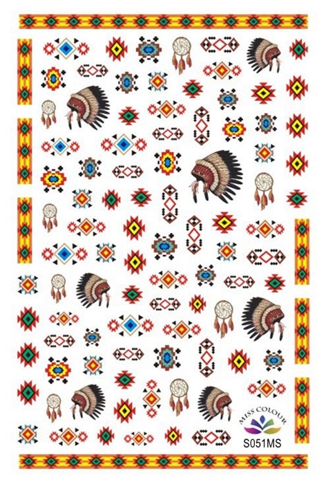 Tribal Native Culture Nail Art Stickers Decals Tribe Dreamcatcher Drean ...
