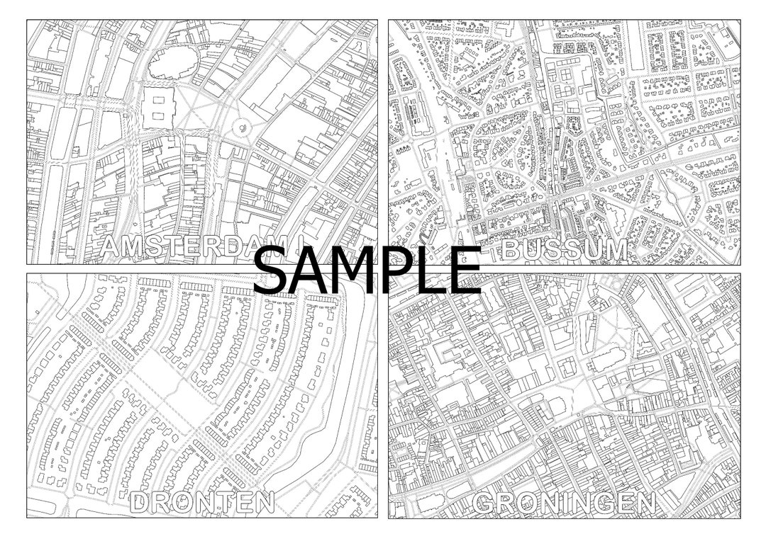 20 Printable Maps for Coloring | Blank Maps of Dutch Towns for Coloring ...