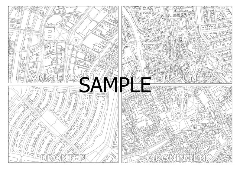 20 Printable Maps for Coloring Blank Maps of Dutch Towns for Coloring ...
