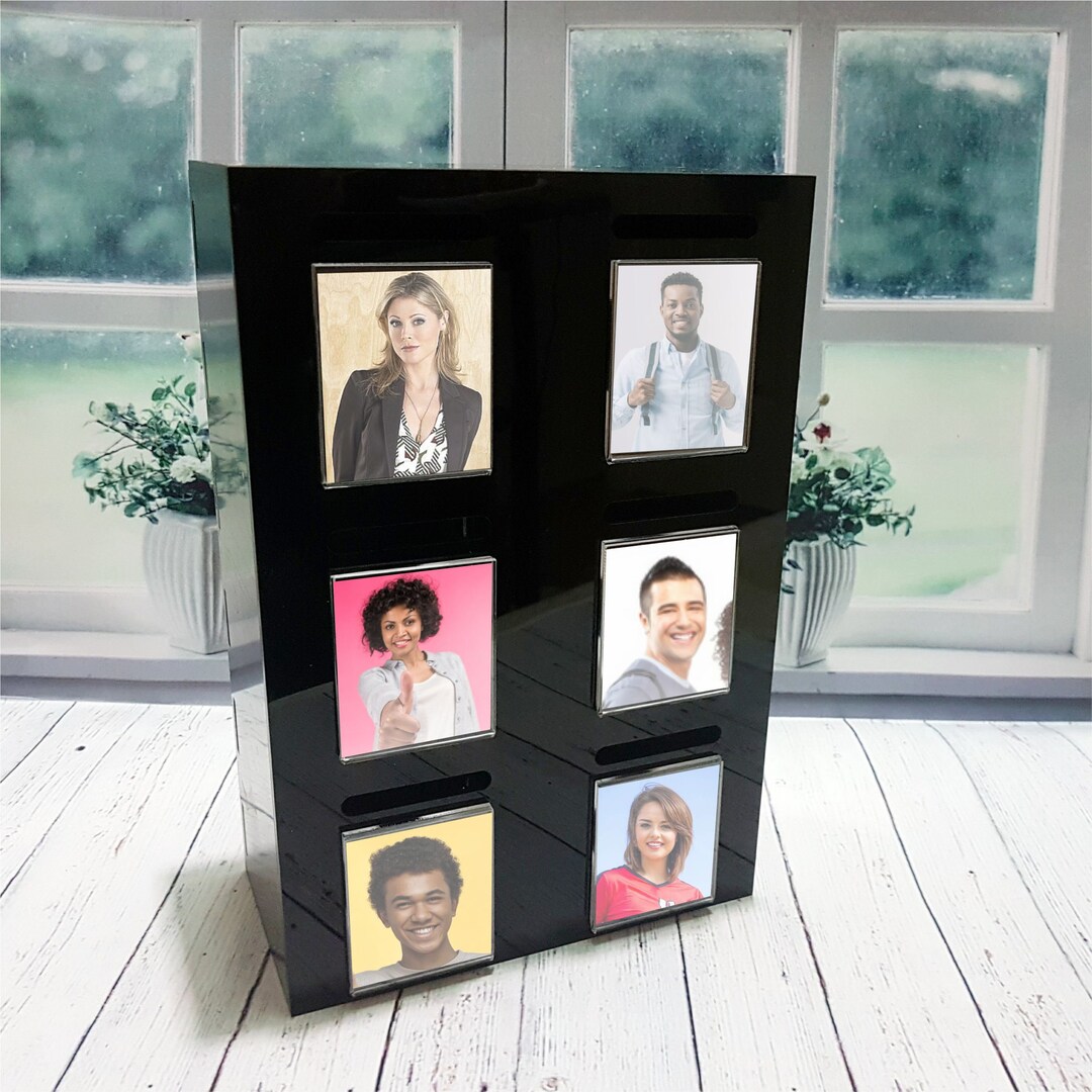 Six Compartment Tip Box, Acrylic Custom Donation Box Acrylic Donation ...