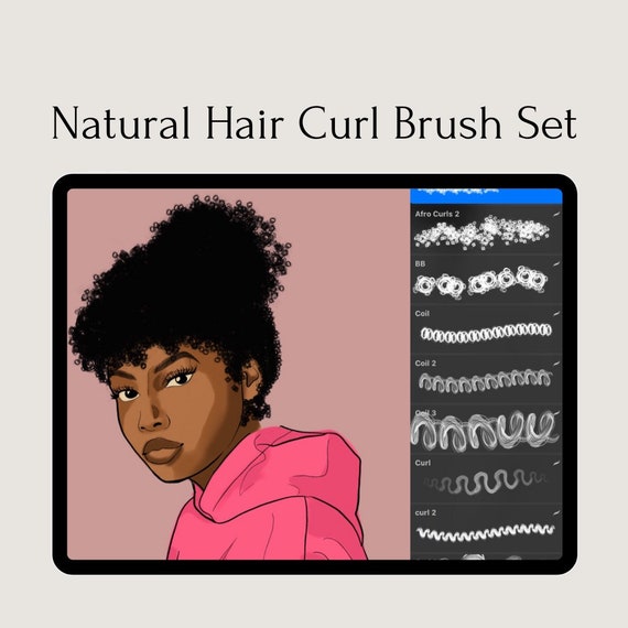 Procreate Curl Brush Set Natural Hair Brushes Procreate - Etsy