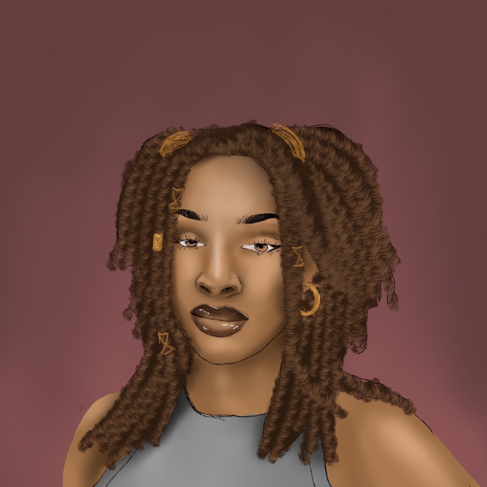 Procreate Loc Brush Set Natural Hair Brushes Procreate Black Girl ...