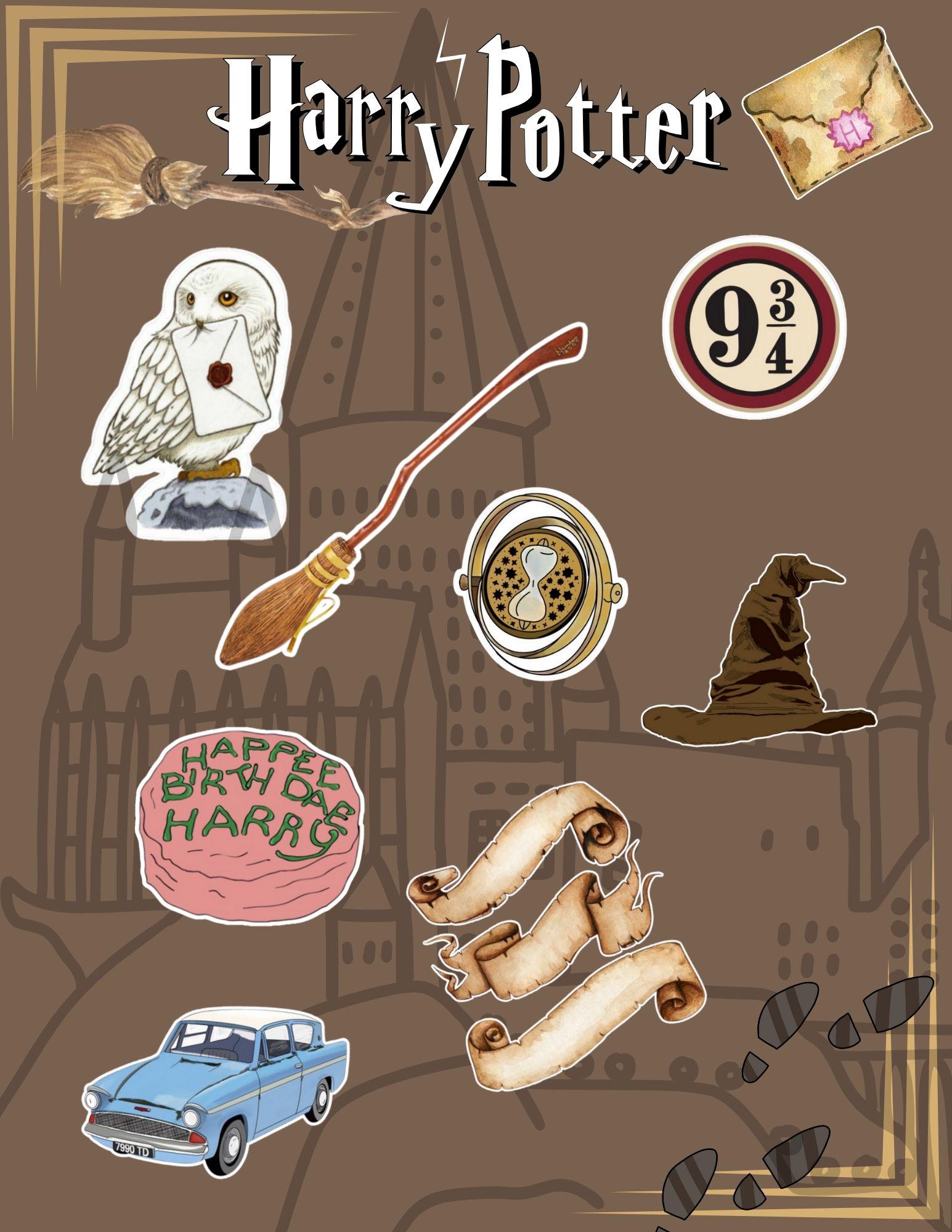 Harry Potter Sticker Set Sticker for Notebooks, Notebooks and ...