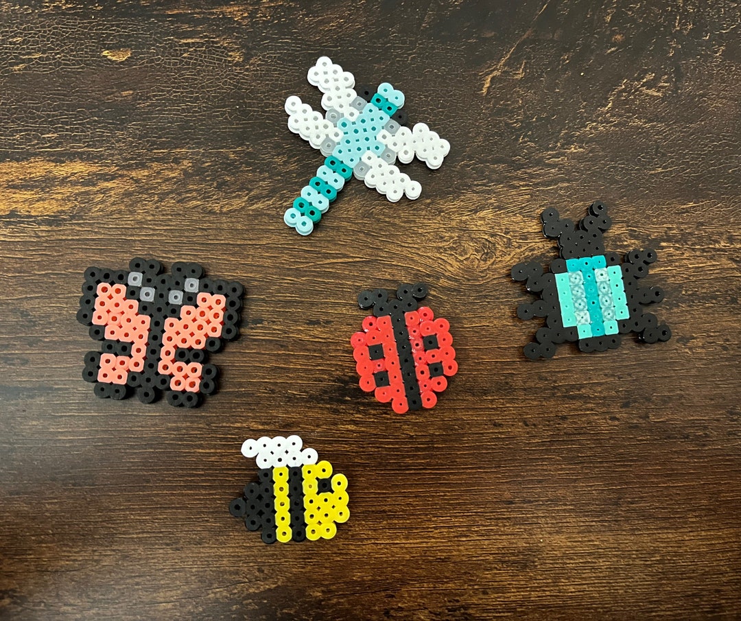 Insect Perler Bead Magnets - Dragonfly, Ladybug, Bumblebee, Beetle ...
