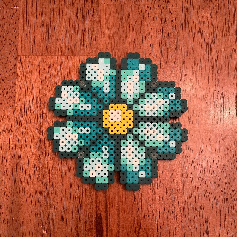 Perler Bead Ombre Flower Daisy Coaster - Etsy
