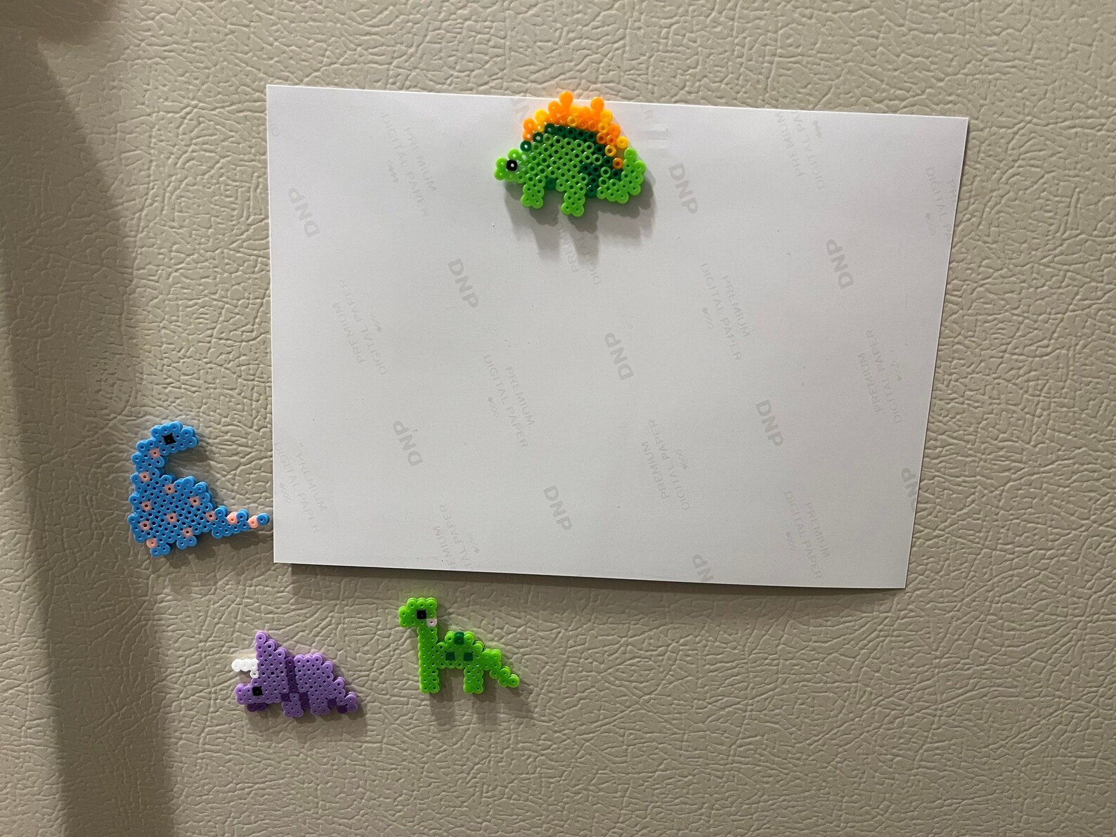 Mini Perler Bead Dinosaur Refrigerator Magnets Set - Etsy