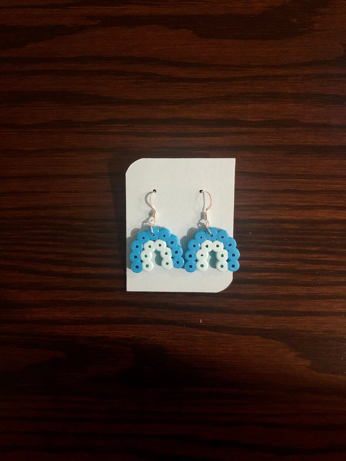 Rainbow Dangle Perler Bead Earrings Etsy