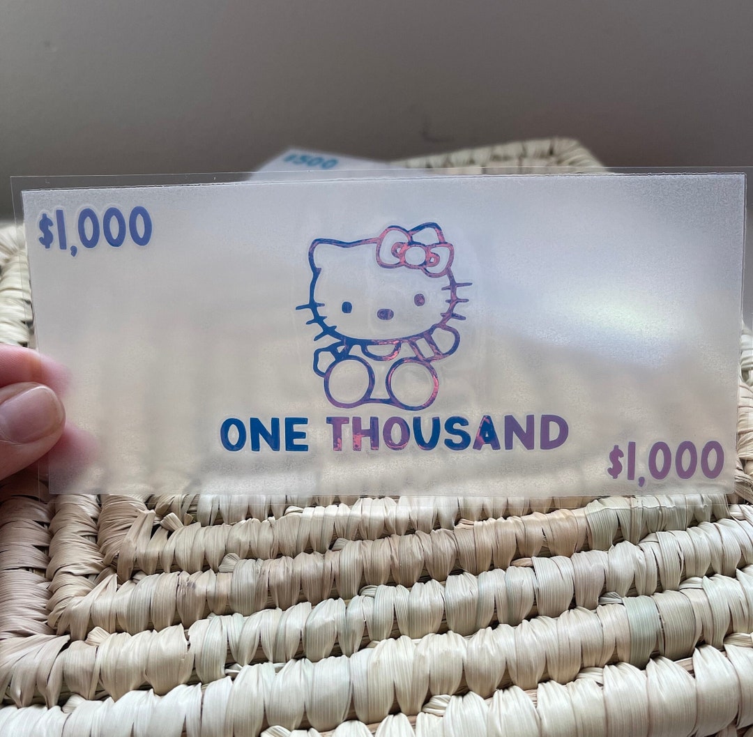 Hello Kitty Cash Placeholder 1 laminated Any Denomination Dave Ramsey ...