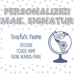 Custom Pencil Teacher Email Signature - Etsy