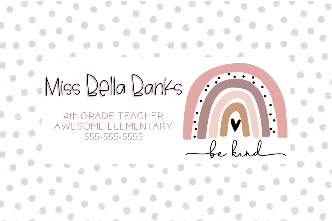 Custom Boho Teacher Email Signature - Etsy