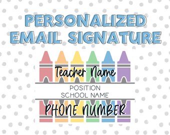 Custom Boho Teacher Email Signature - Etsy