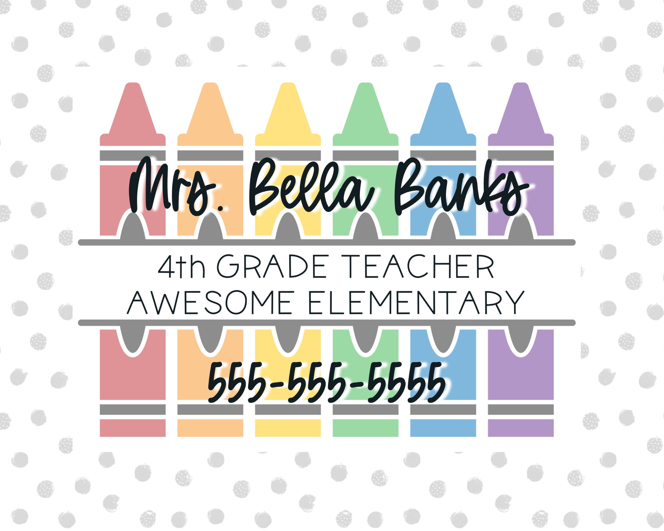 Custom Crayons Teacher Email Signature - Etsy