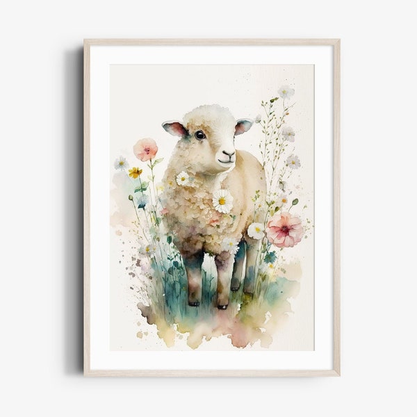 Cute Sheep Art - Etsy
