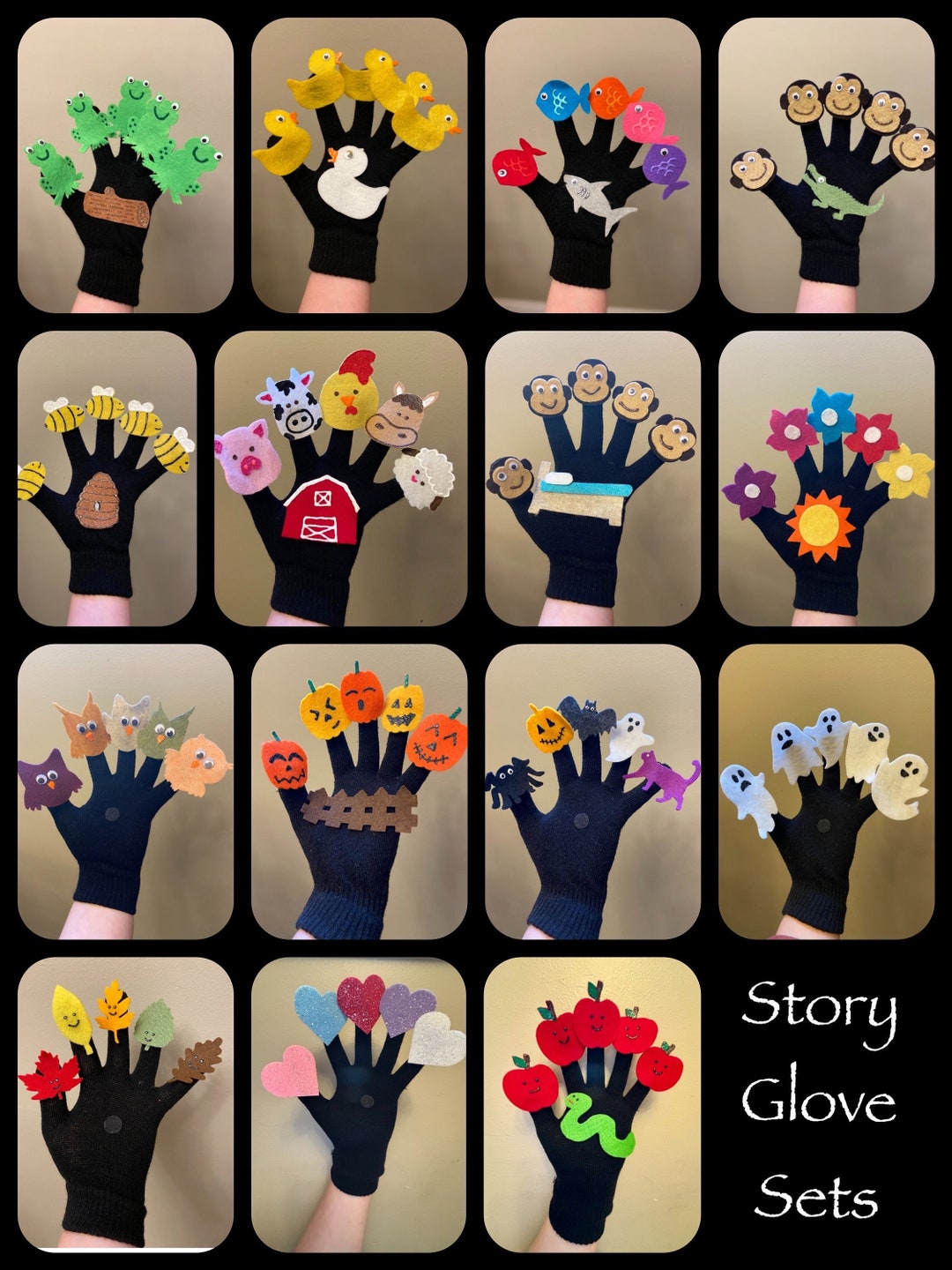 Story Glove Felt Set, Felt Board Story, Felt Set, Circle Time ...