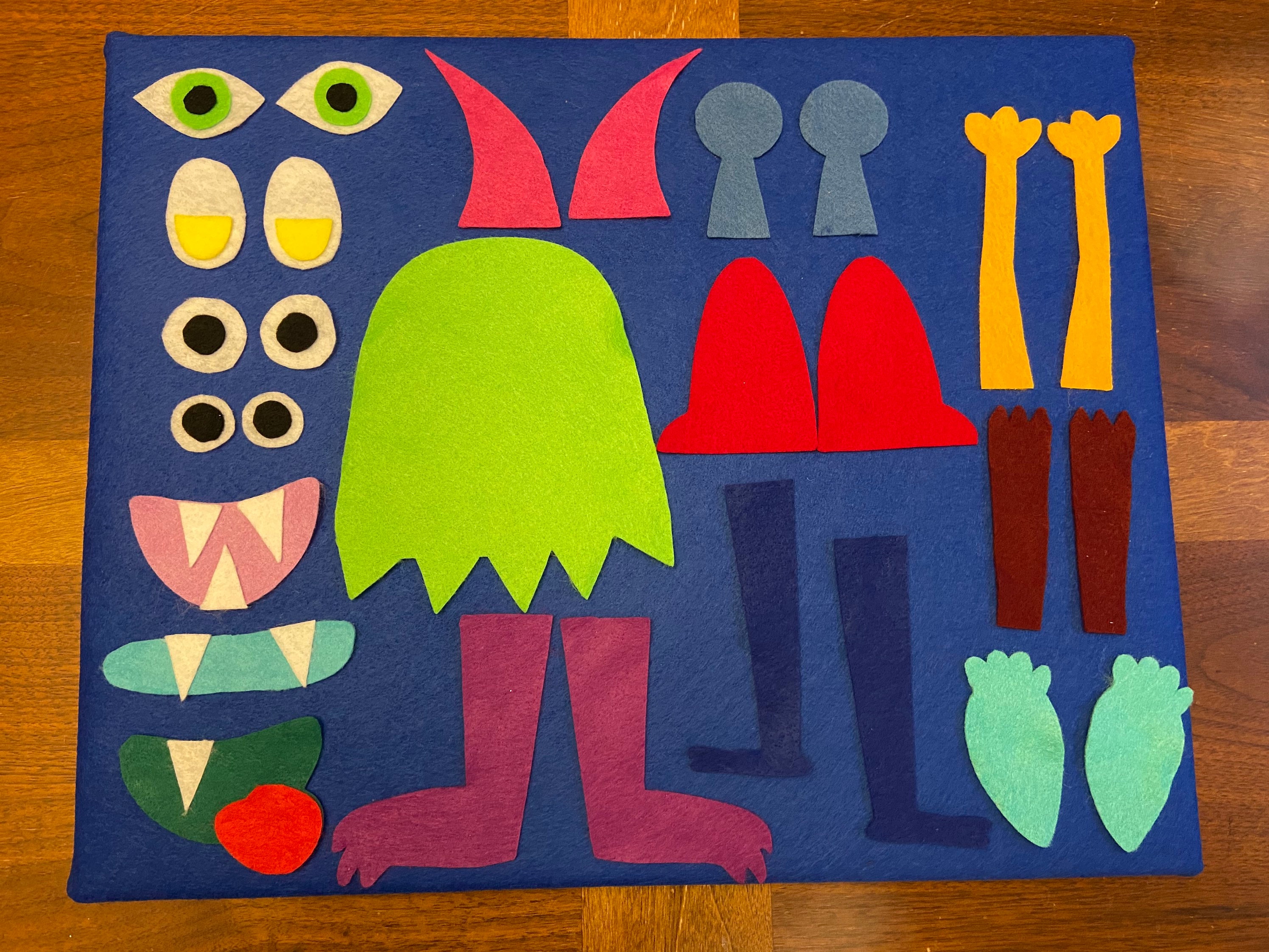 Make a Monster Felt Set/circle Time/storytime Activity/preschool ...