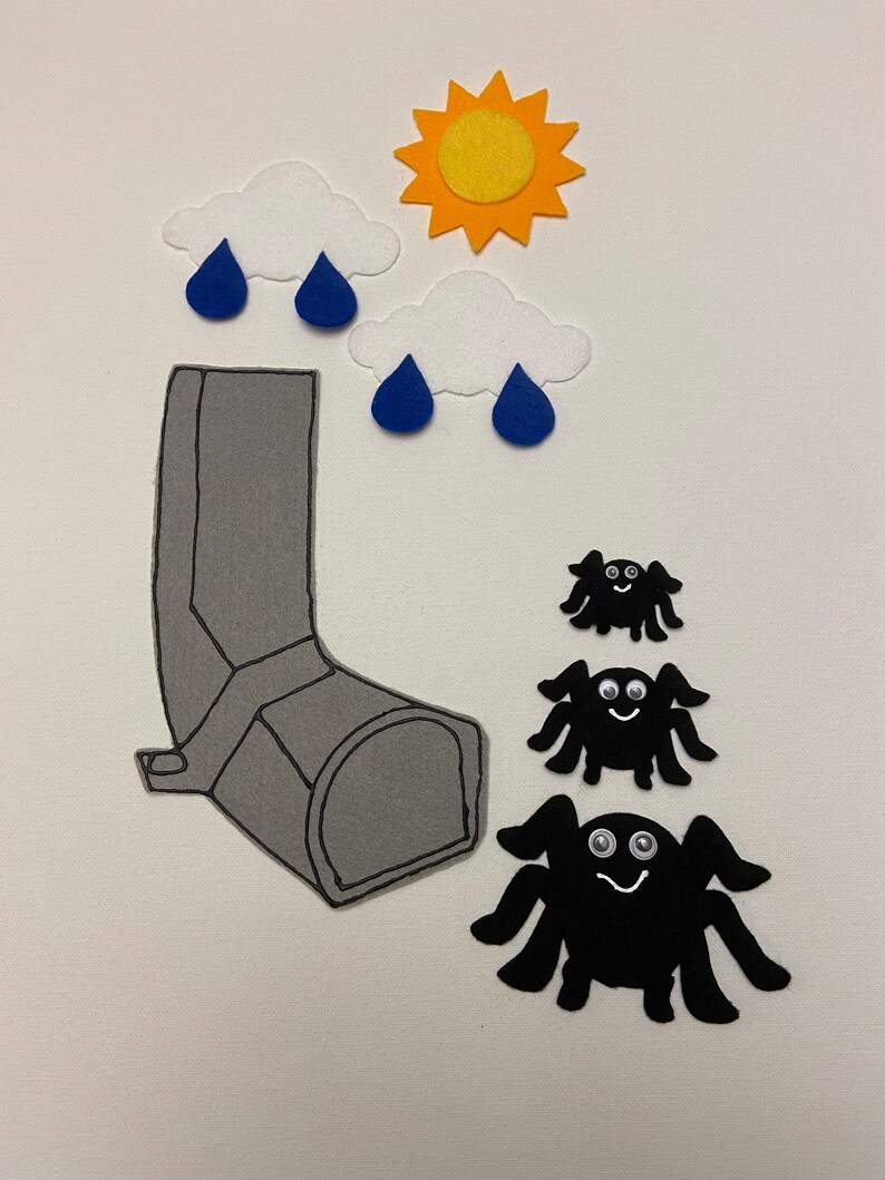 Itsy Bitsy Spider Felt Set Combo Pack/circle Time/storytime Activity ...