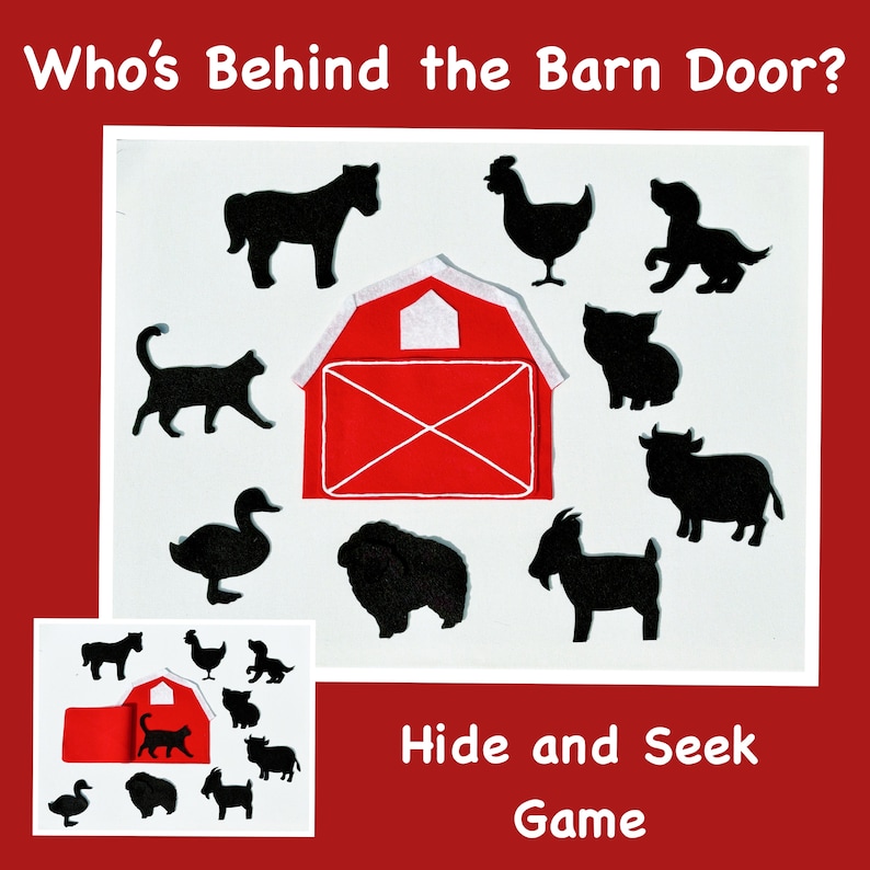Who’s Behind the Barn Door// Felt Story //felt Board Story //felt Set ...