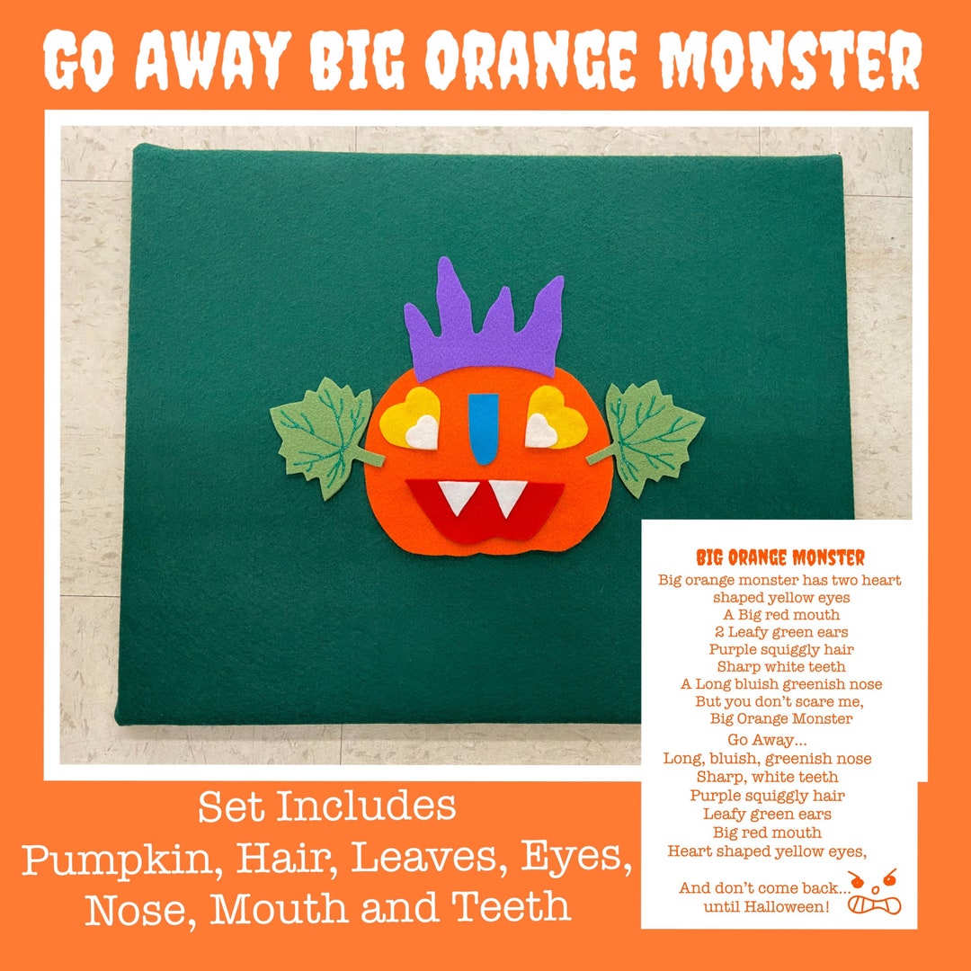 Go Away Big Orange Monster Felt Story //felt Board Story //felt Set ...