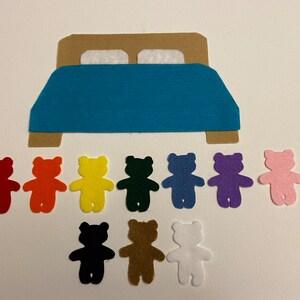 10 in the Bed Felt Set//felt Board Story //felt Set // Circle Time ...