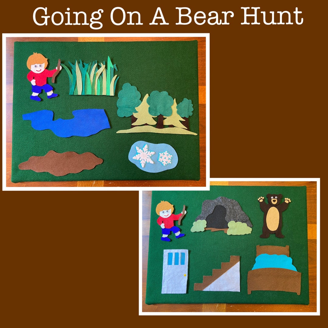 Going on A Bear Hunt Felt Song //felt Board Story //felt Set // Circle ...
