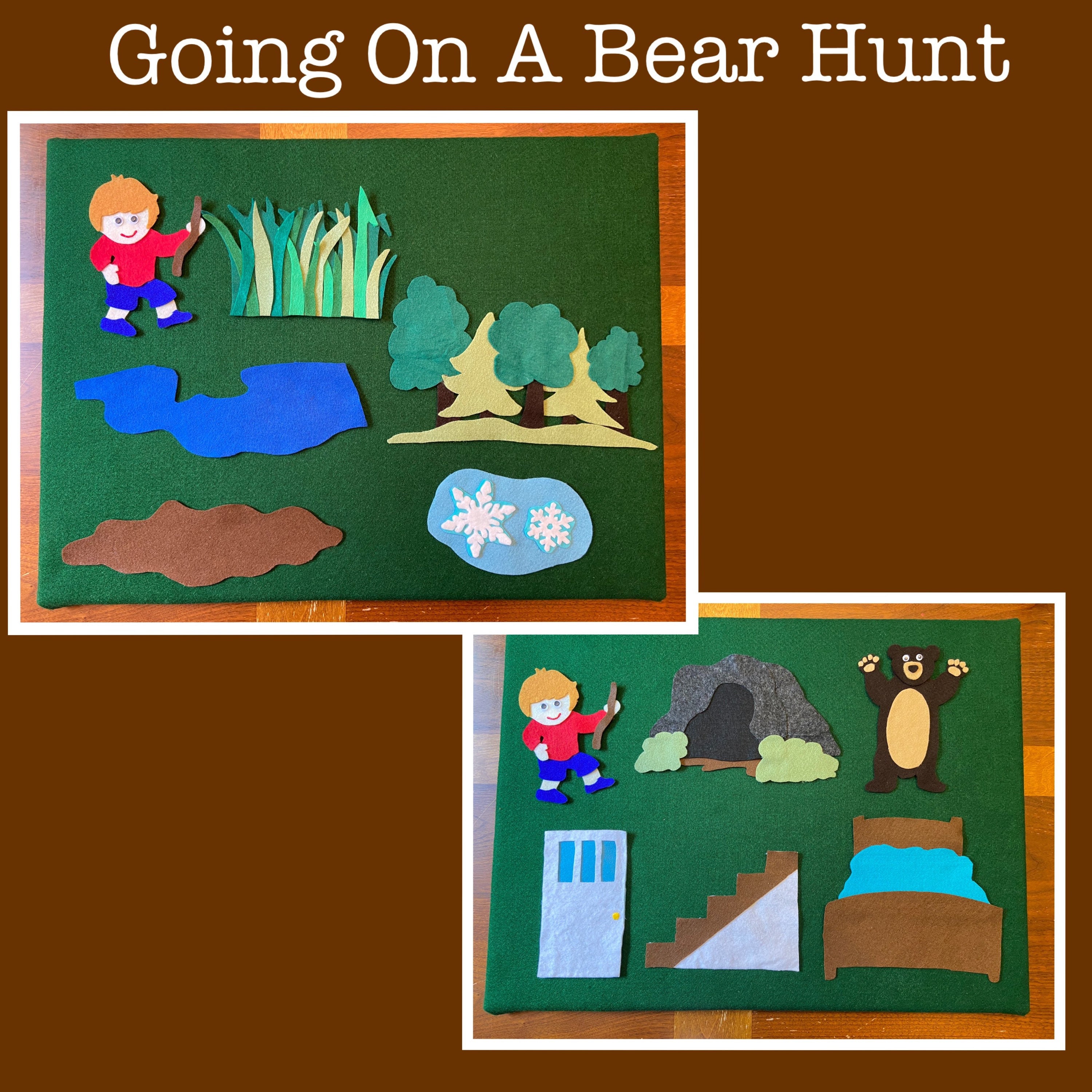 Going on A Bear Hunt Felt Song //felt Board Story //felt Set // Circle ...