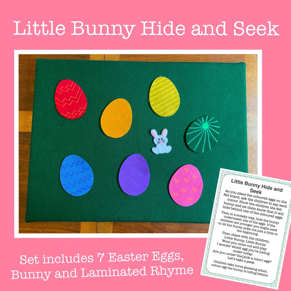 Little Bunny Hide and Seek Felt Set // Board Story //felt Set // Circle ...