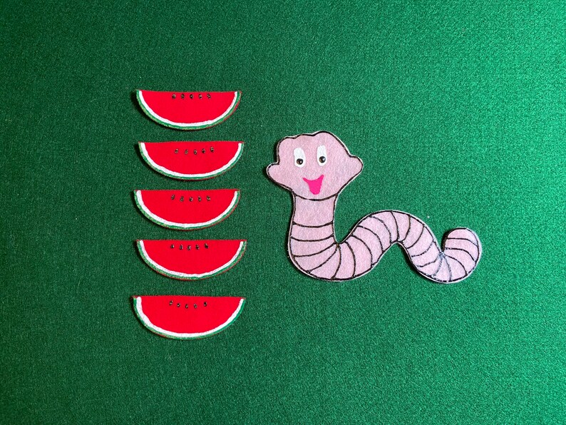 Herman the Worm Felt Set //felt Board Story //felt Set // Circle Time ...