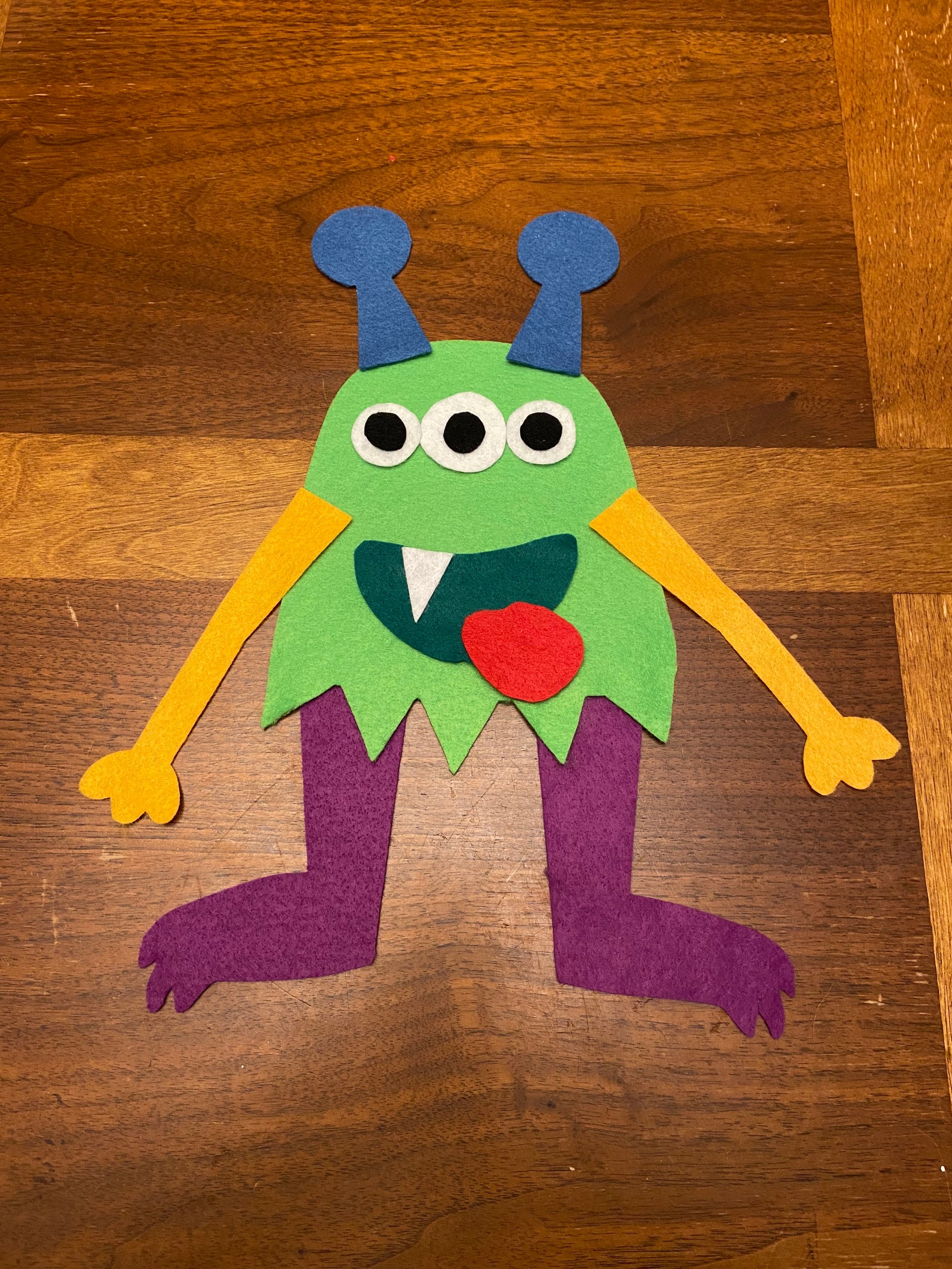 Make a Monster Felt Set/circle Time/storytime Activity/preschool ...
