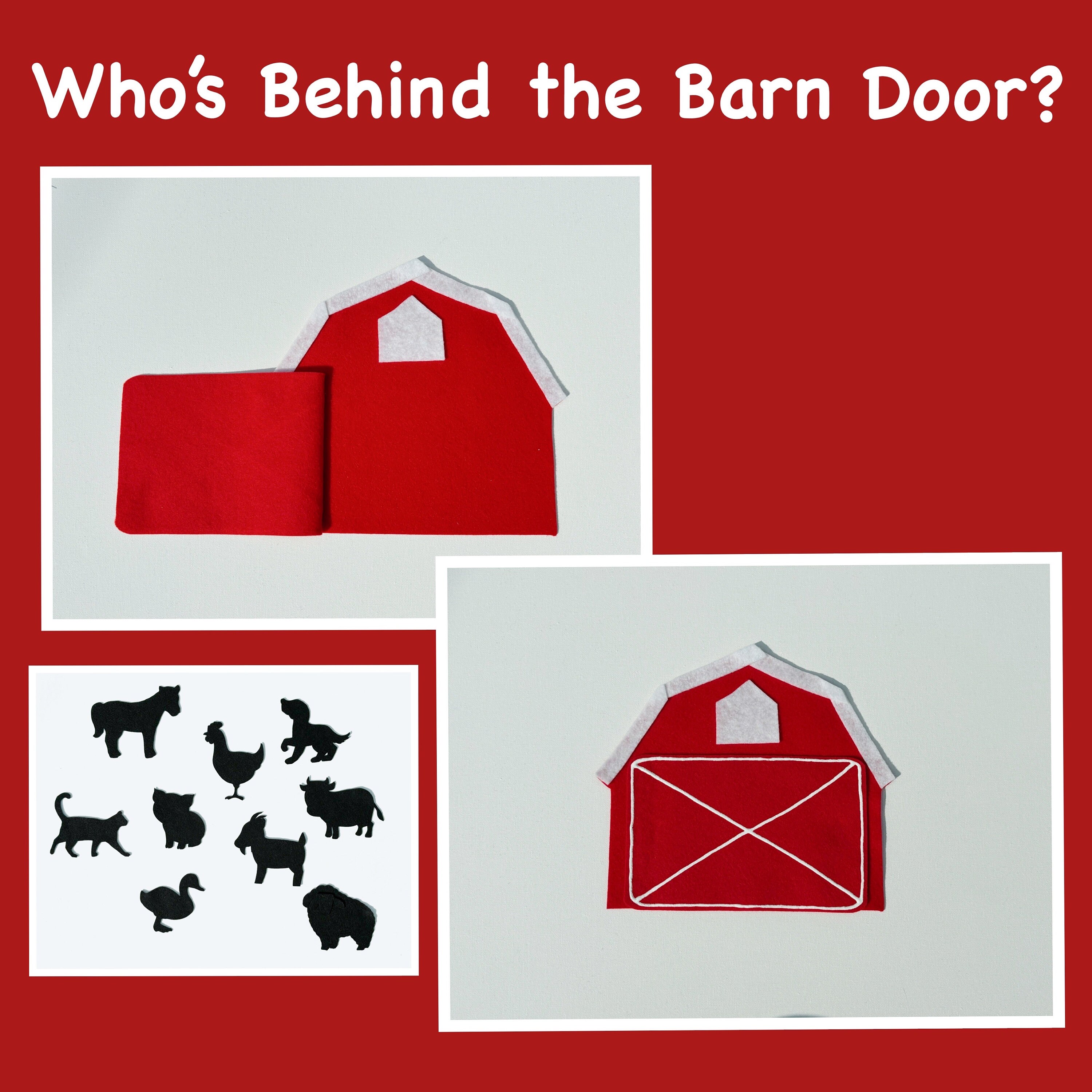 Who’s Behind the Barn Door// Felt Story //felt Board Story //felt Set ...