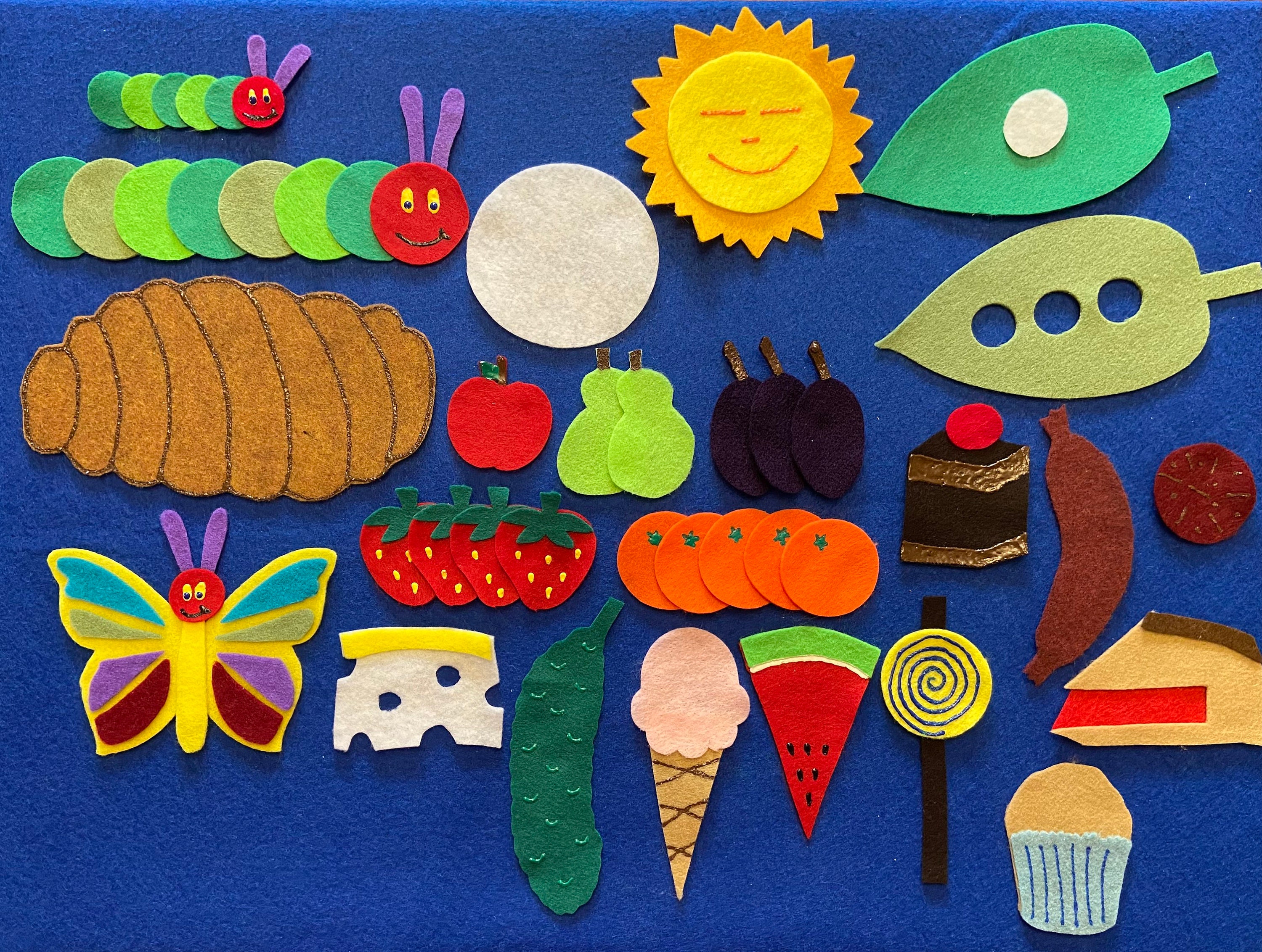 The Very Hungry Caterpillar Felt Story //felt Board Story - Etsy