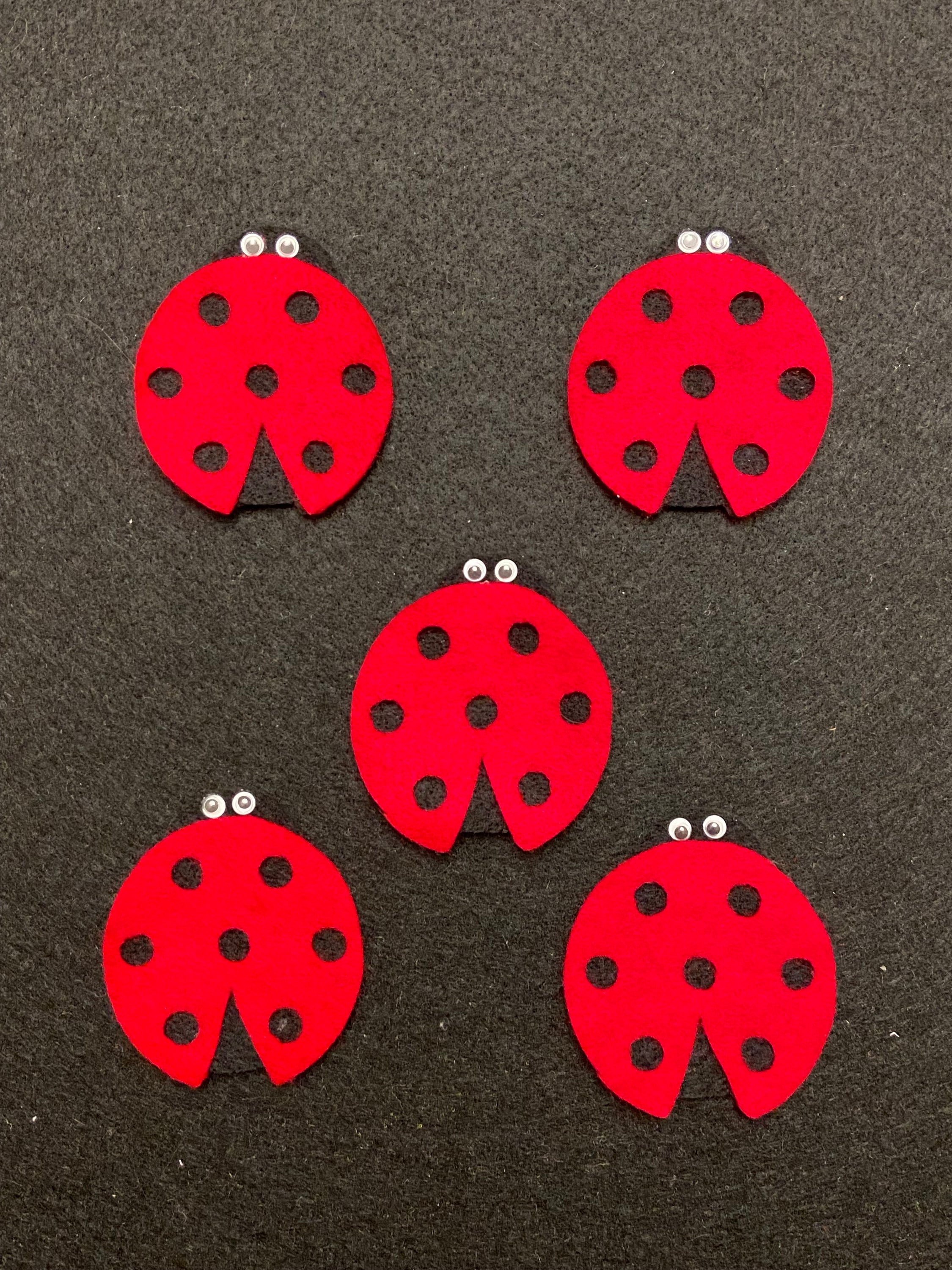 5 Little Ladybugs Felt Set //felt Board Story //felt Set // Circle Time ...