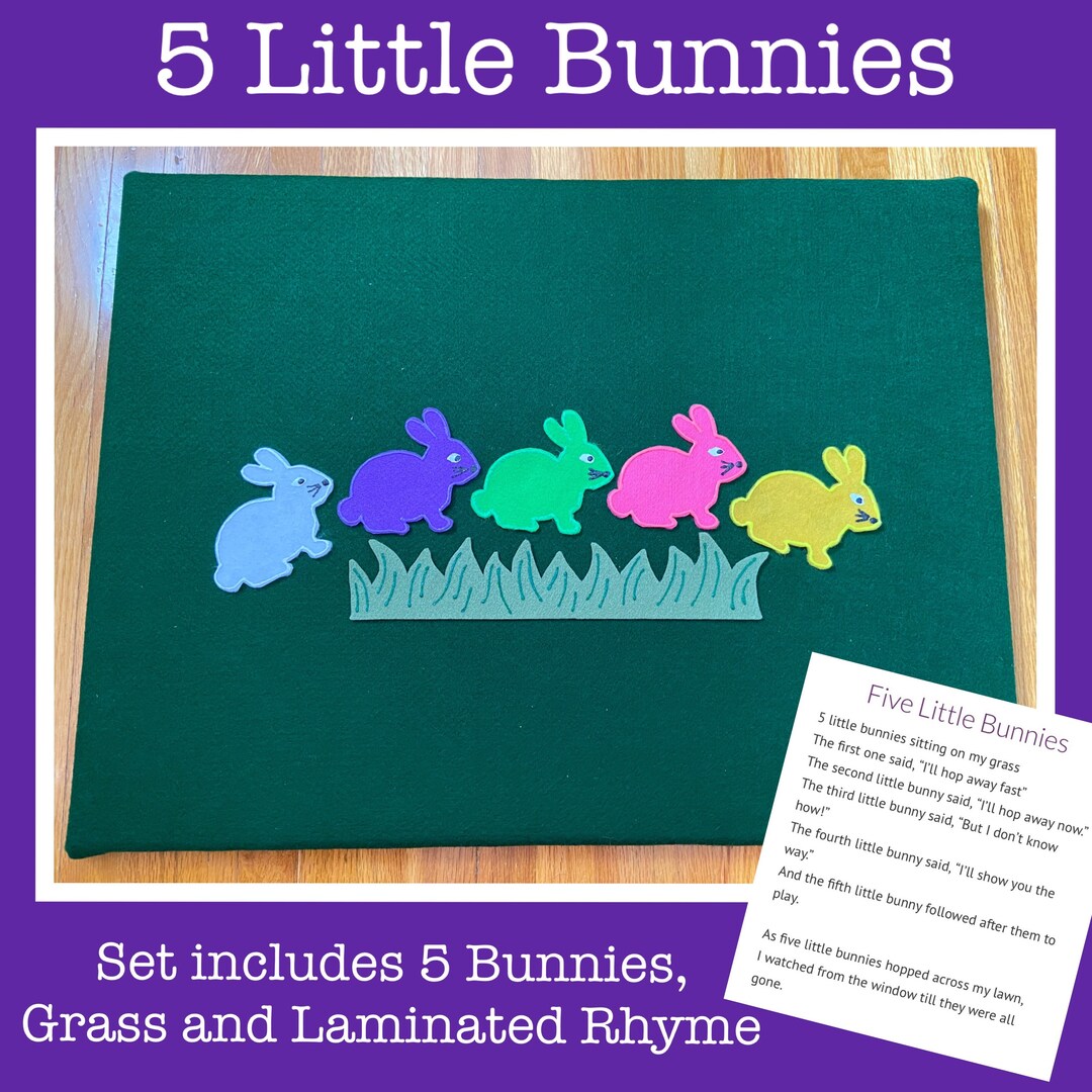 5 Little Bunnies Felt Set // Board Story //felt Set // Circle Time ...