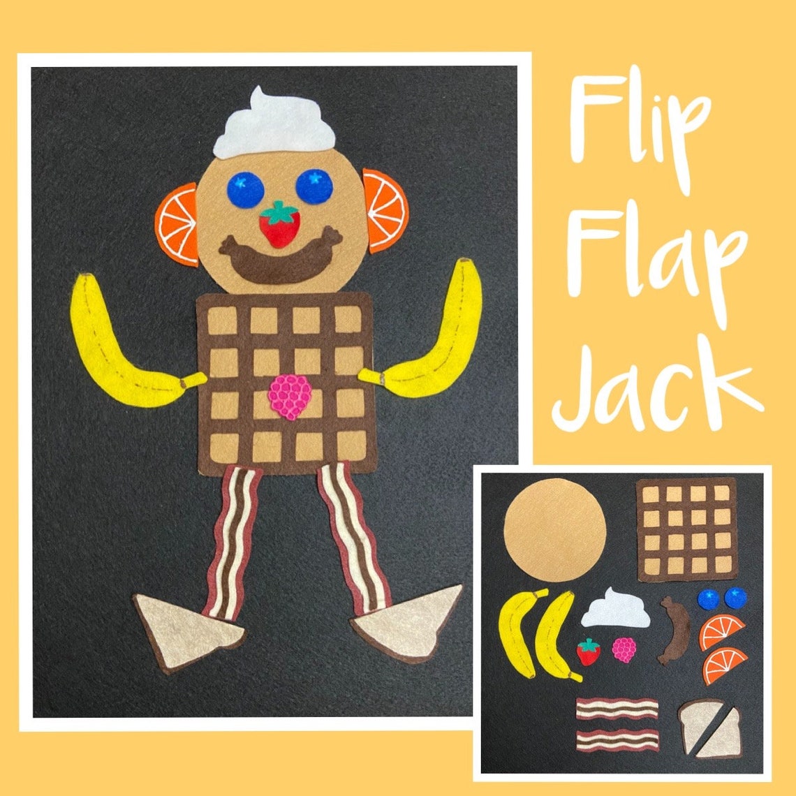 Flip Flap Jack Felt Board Set, Teacher Resource, Felt Food, Felt Board ...