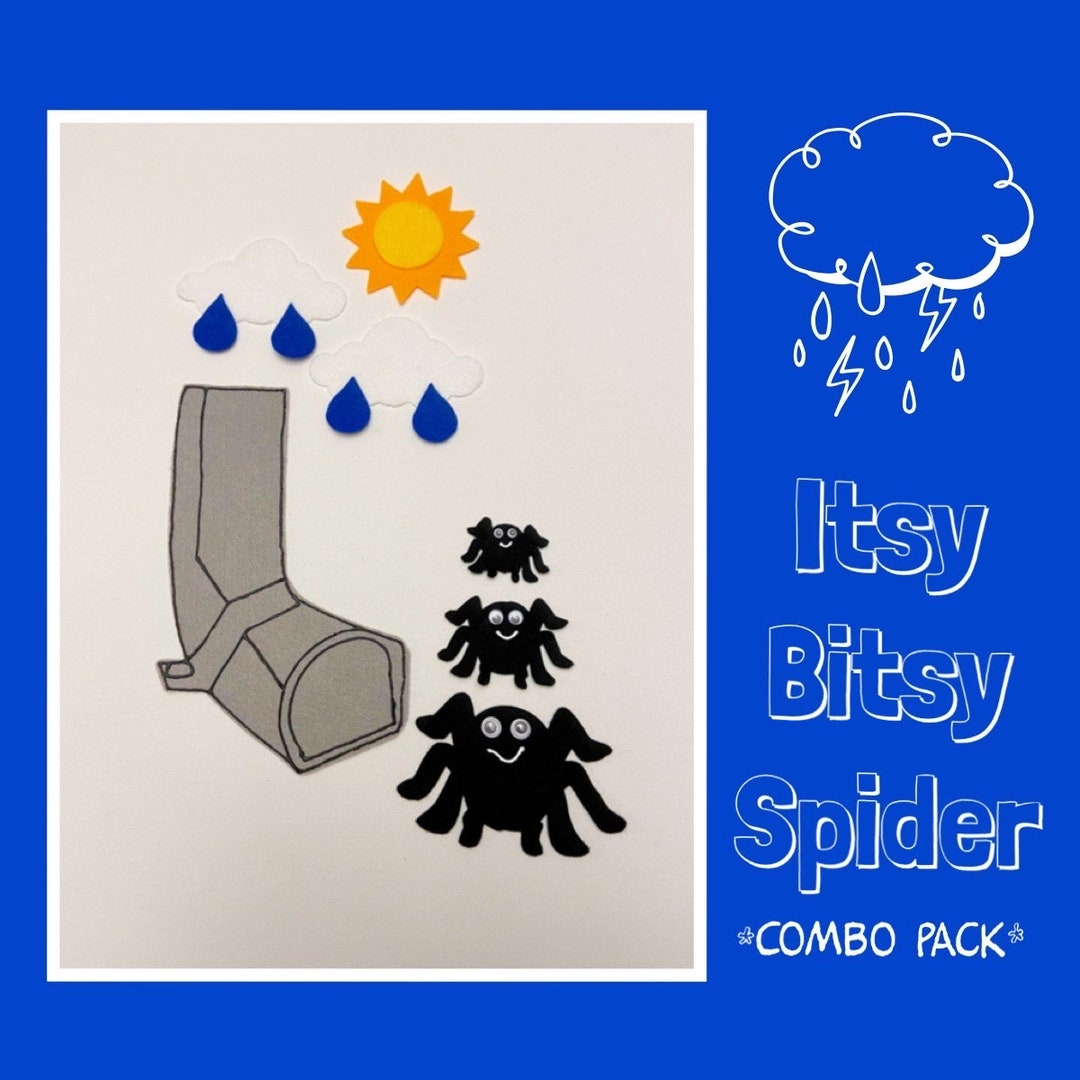 Itsy Bitsy Spider Felt Set- Combo Pack/circle Time/storytime Activity ...