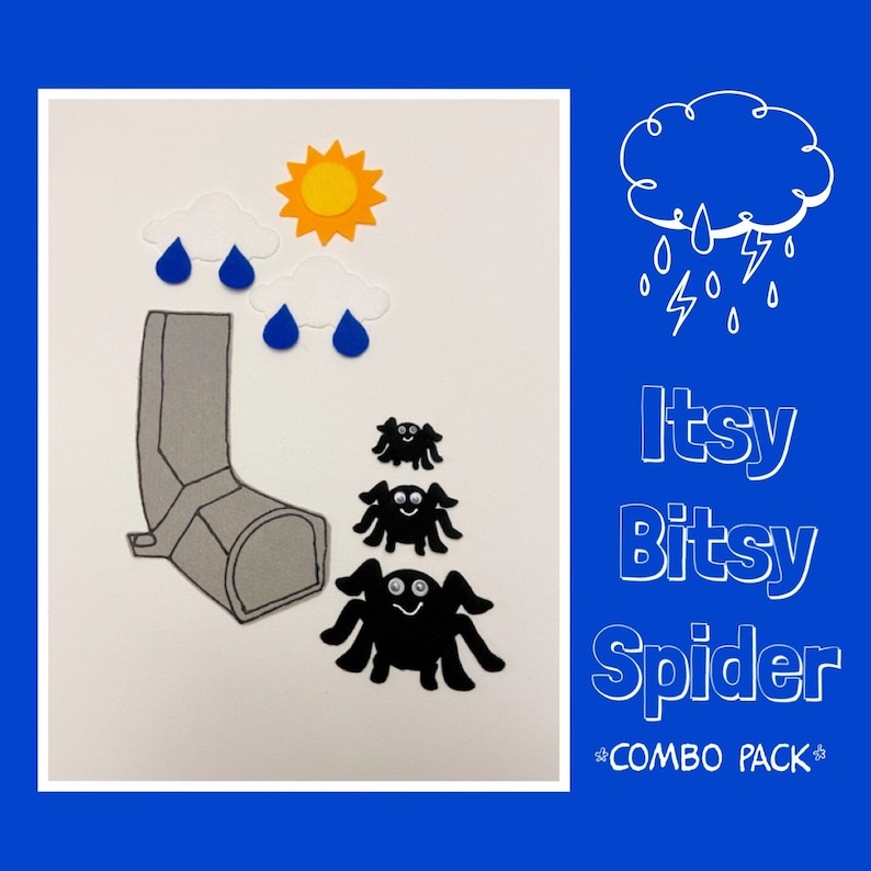 Itsy Bitsy Spider Felt Set Combo Pack/circle Time/storytime Activity ...