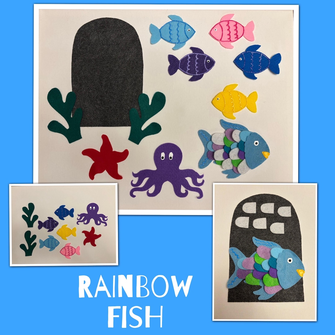 Rainbow Fish, Felt Story, Flannel Board Story, Teacher Resource ...