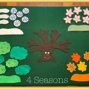 4 Seasons Felt Set, Felt Story, Flannel Board Story, Teacher Resource ...
