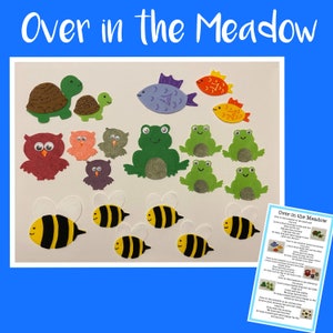 Over in the Meadow Felt Set, Felt Story, Flannel Board Story, Teacher ...