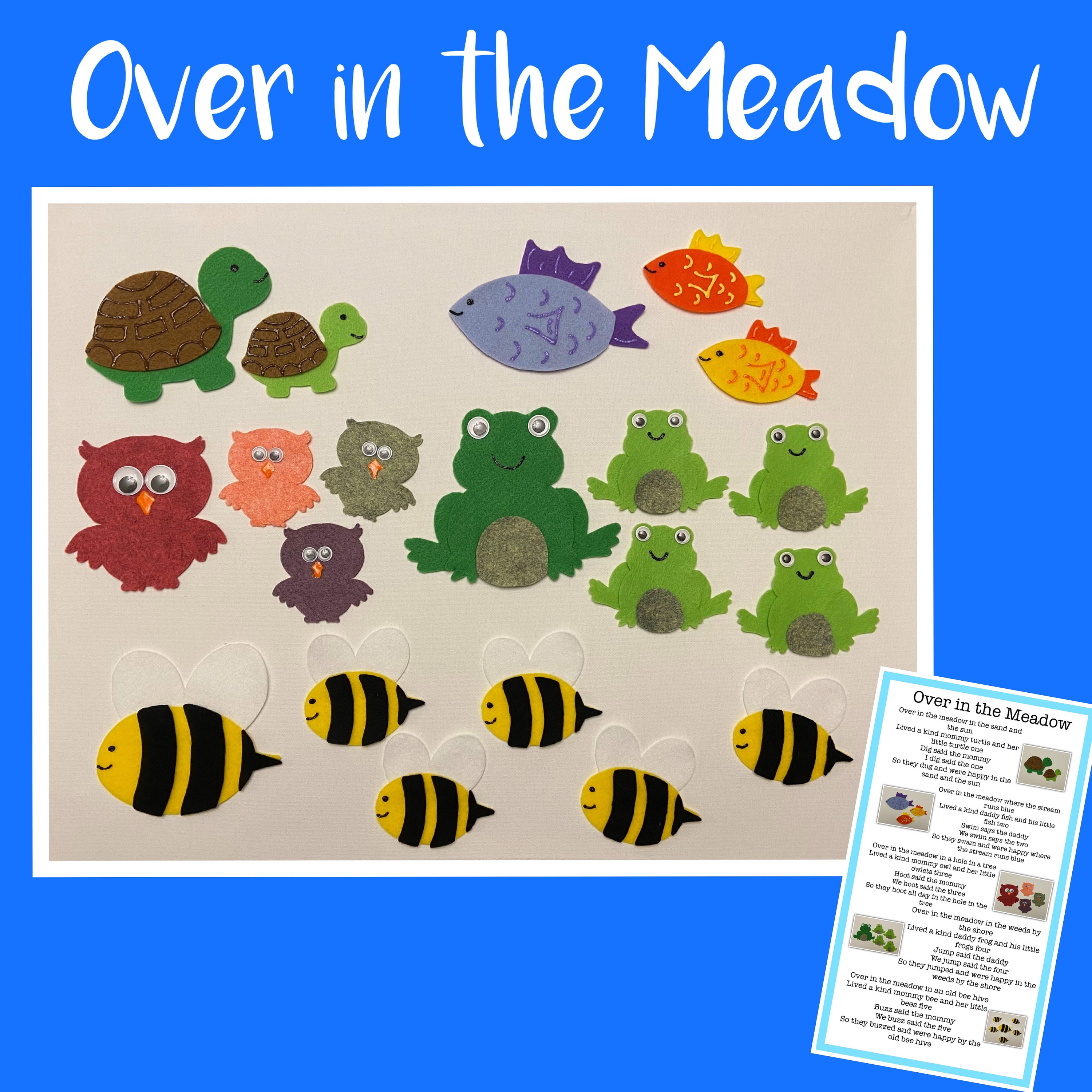 Over in the Meadow Felt Set, Felt Story, Flannel Board Story, Teacher ...