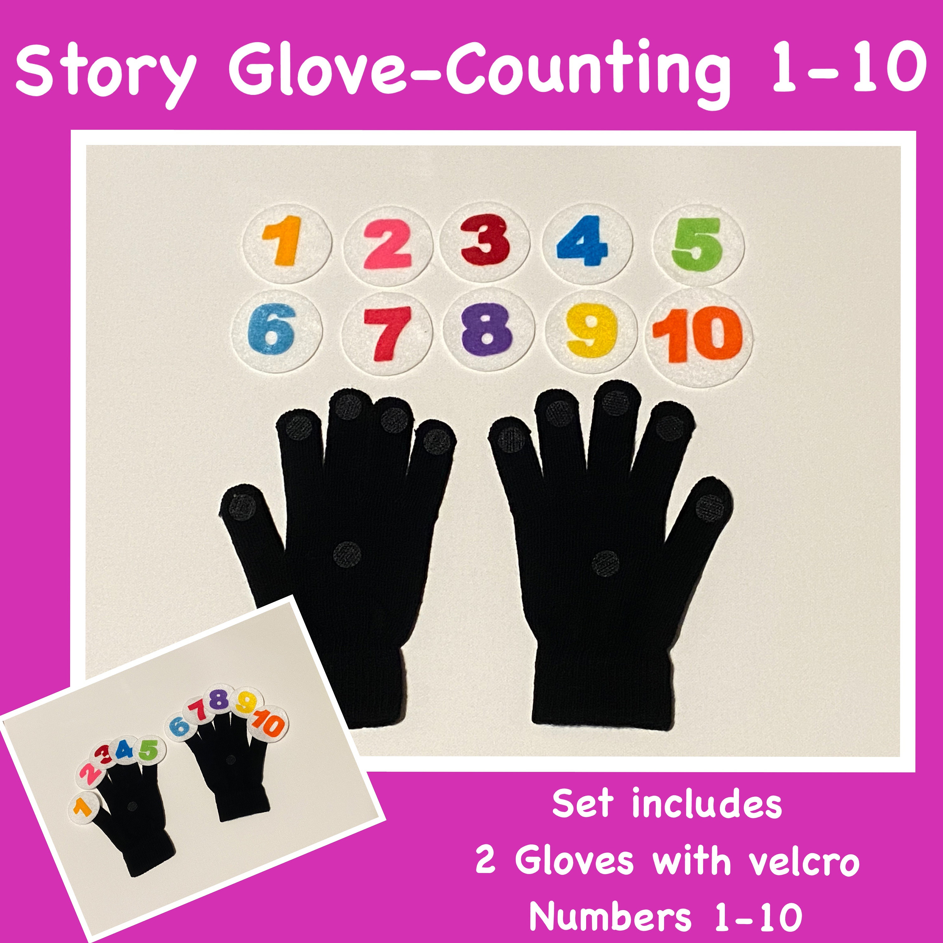 Story Glove- Counting 1-10//felt Board Story //felt Set // Circle Time ...