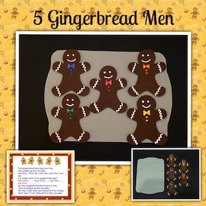 Christmas Story Time Felt Set 5 Gingerbread Men Felt Set, Education ...