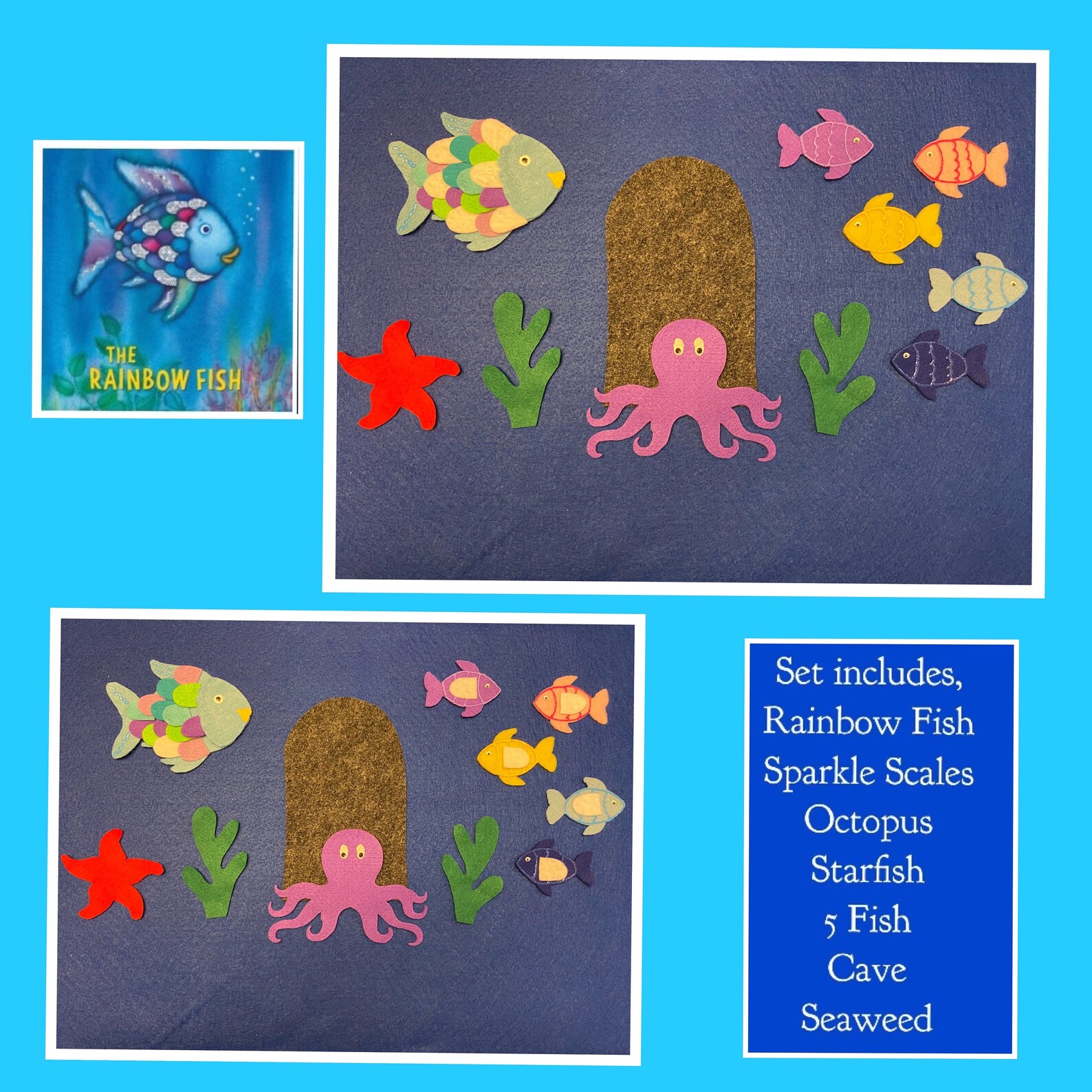 Rainbow Fish, Felt Story, Flannel Board Story, Teacher Resource ...